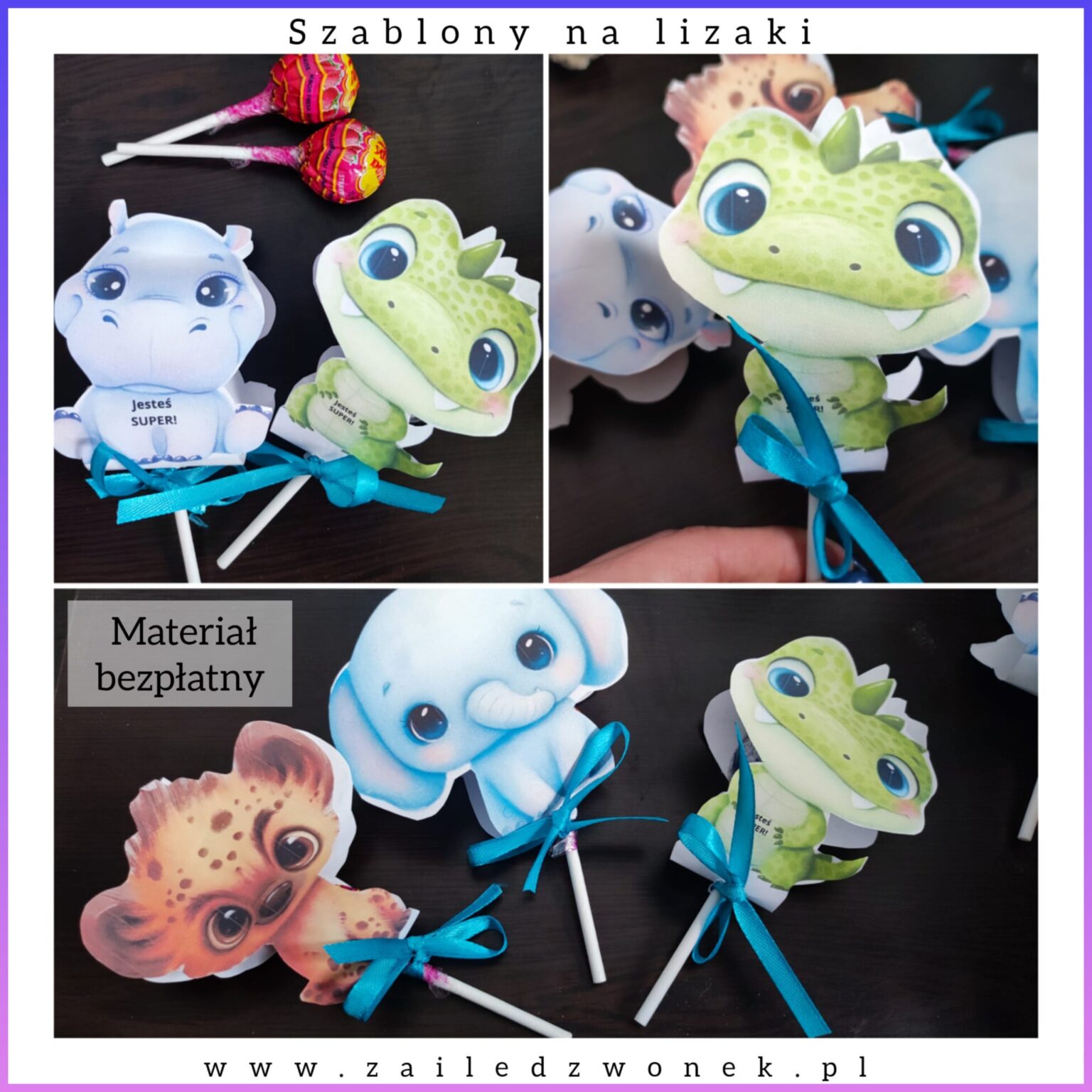 GRATIS! Szablony na lizaki - zailedzwonek
